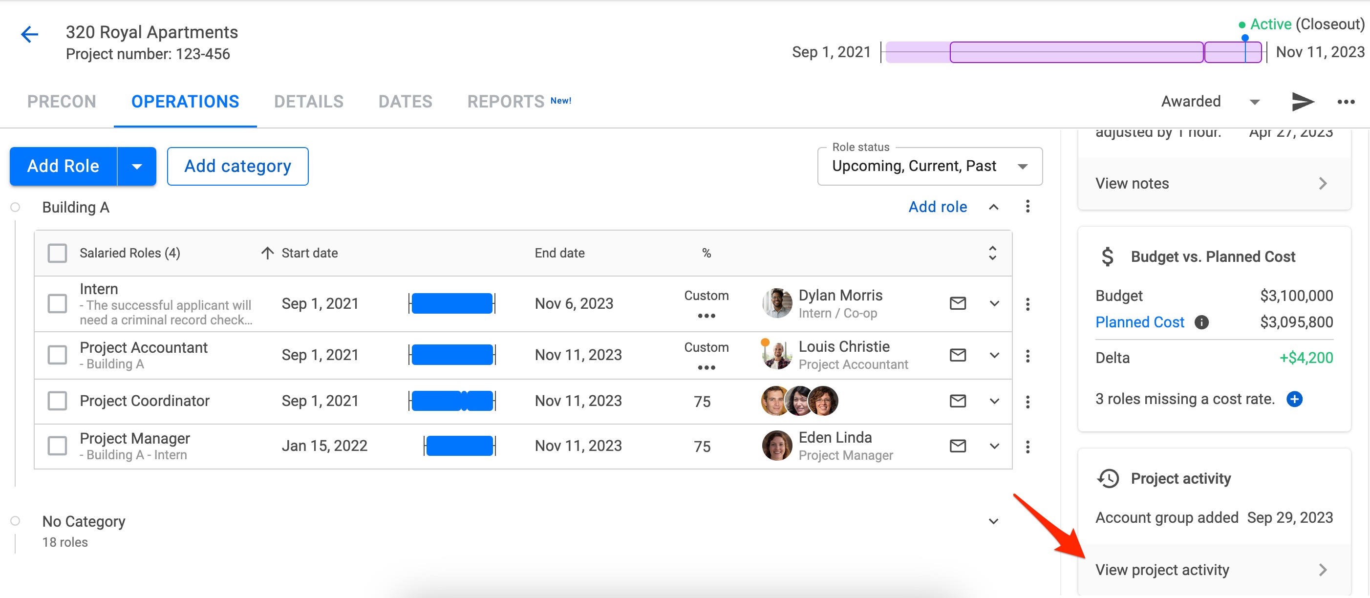 Project Activity Log – Support Help Desk