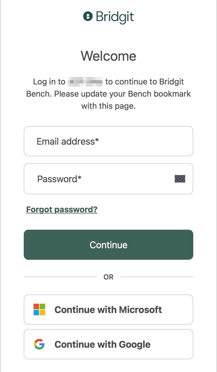 Log into the Bridgit Bench Mobile App – Support Help Desk